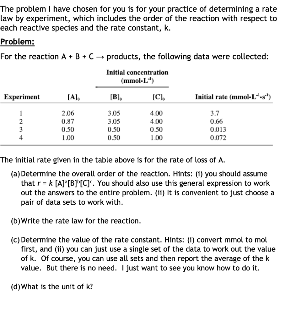 Solved The problem I have chosen for you is for your | Chegg.com
