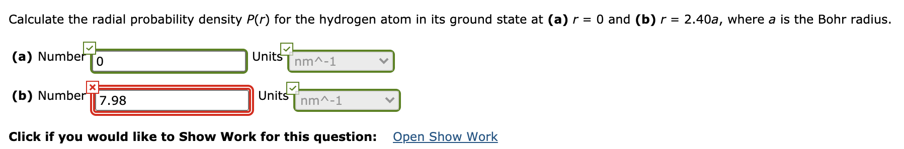 Solved Calculate the radial probability density P(r) for the | Chegg.com