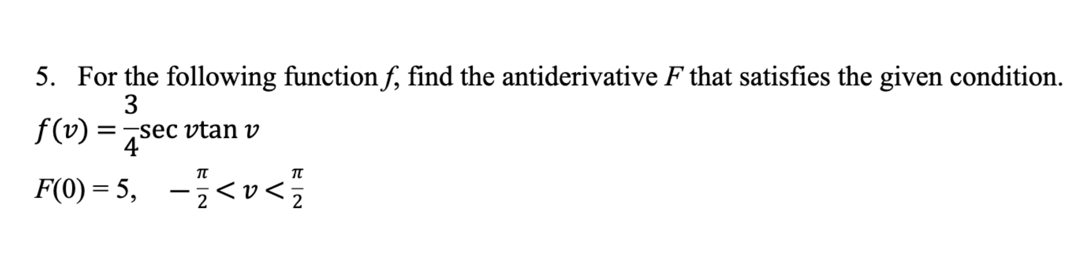 Solved 5. For the following function f, find the | Chegg.com