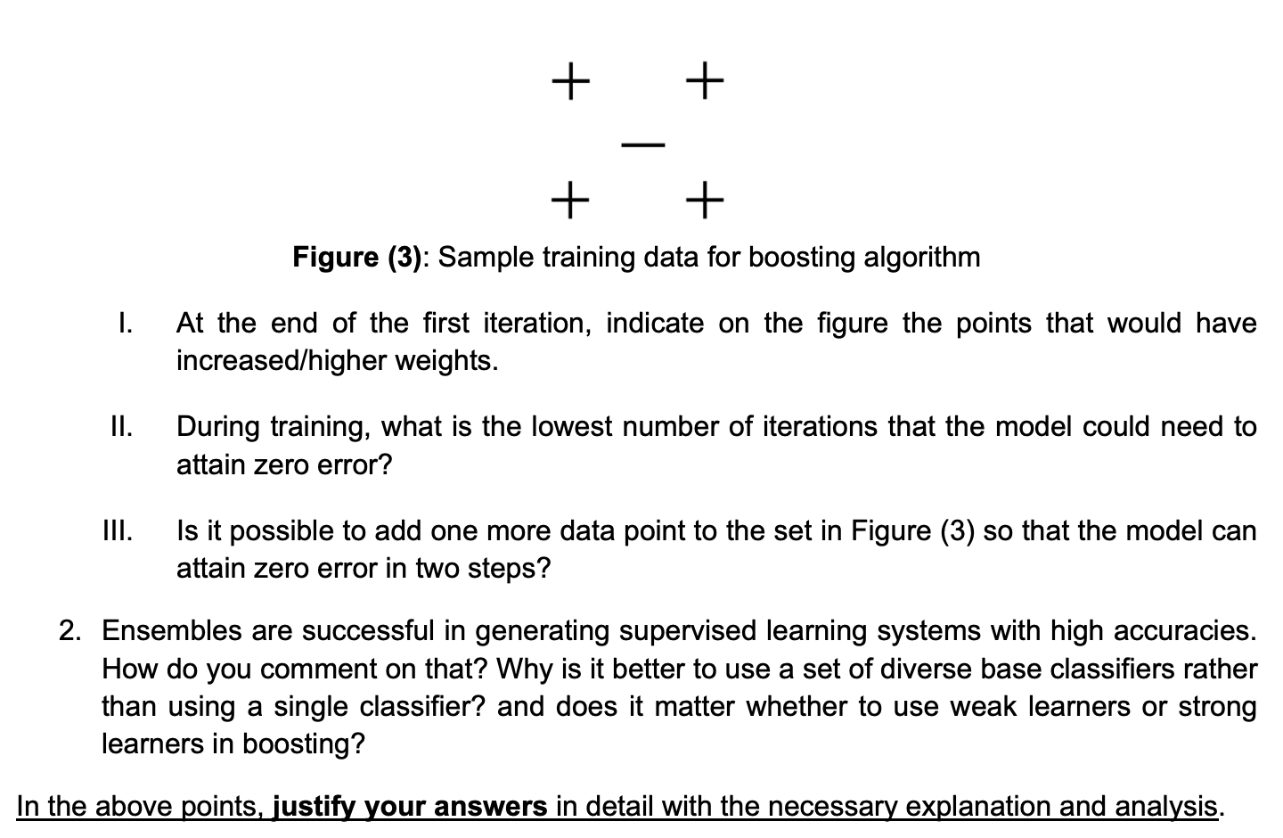 Solved Figure (3): Sample training data for boosting | Chegg.com