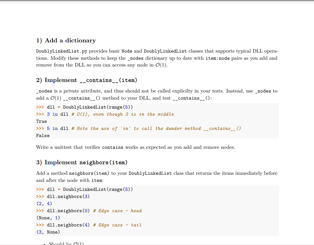 Solved Mod 4 Homework - Enhanced DoublyLinkedList Doubly | Chegg.com