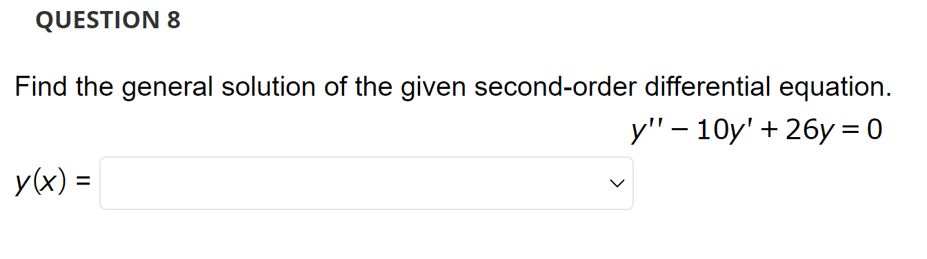 Solved Find the general solution of the given second-order | Chegg.com