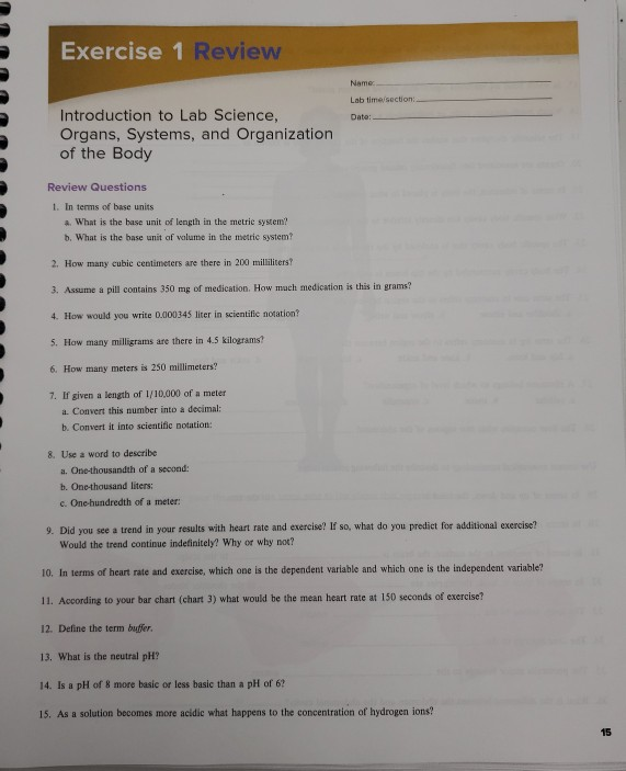 Solved Exercise 1 Review Name Lab time section:- Date:- | Chegg.com