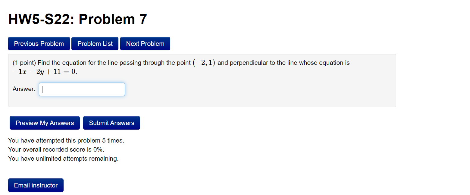 Solved HW5-S22: Problem 7 Previous Problem Problem List Next | Chegg.com