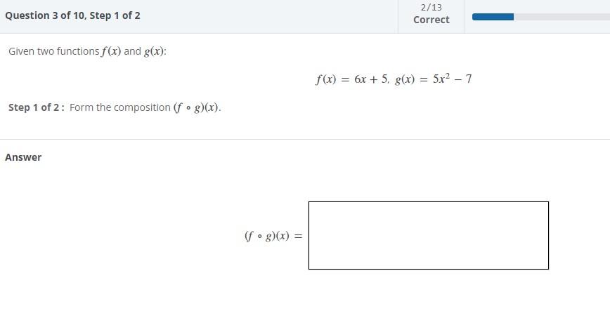 Solved Given two functions f(x) and g(x): f(x)=6x+5, | Chegg.com