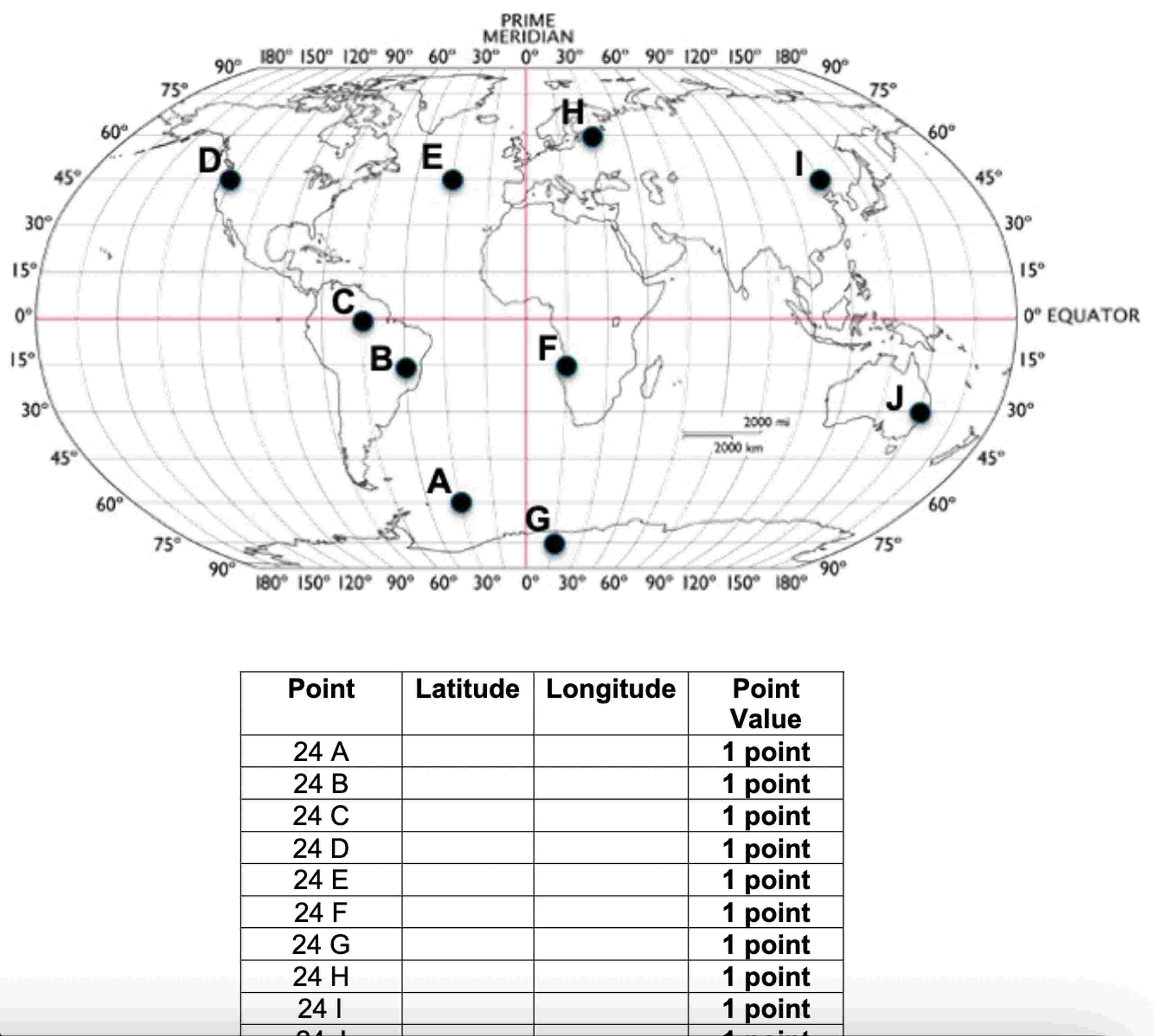 Solved longitude and latitude | Chegg.com
