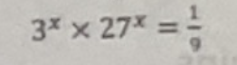 Solved 3x×27x=91 | Chegg.com