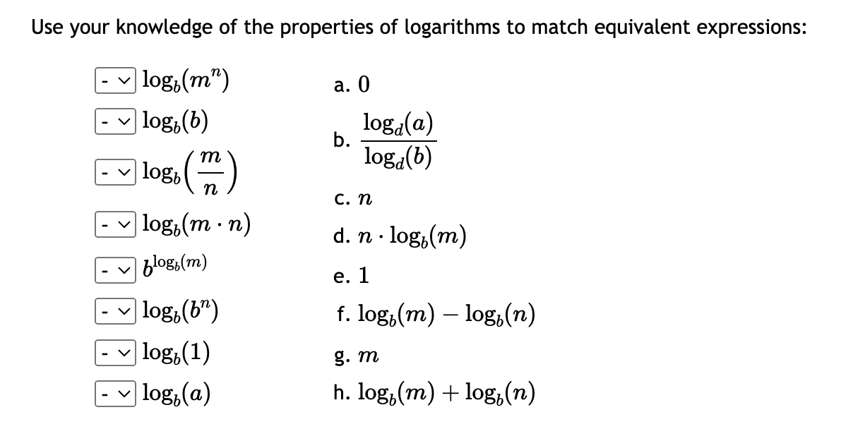 Solved Use your knowledge of the properties of logarithms to | Chegg.com
