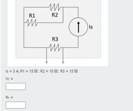 Solved Нима R2 R1 PM 1 Is R3 ТОТ Is = 3 A; R1 = 152; R2 = | Chegg.com