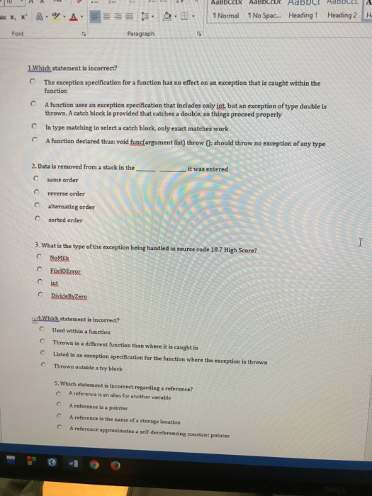 Solved | 1 Normal Heading 1 Heading 2- 1 No Spac A·ツ·A- ::E. | Chegg.com