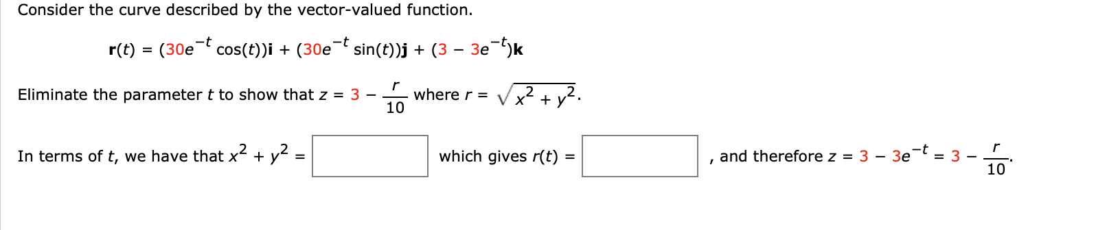 Solved Consider the curve described by the vector-valued | Chegg.com