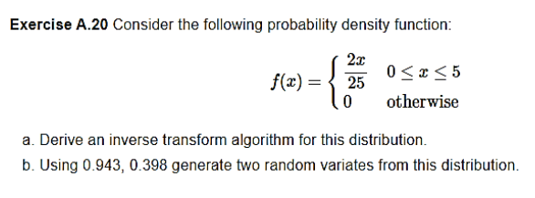 Solved Exercise A.20 Consider the following probability | Chegg.com