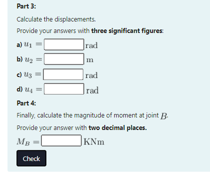 Solved Use the stiffness method to analyse the structure | Chegg.com