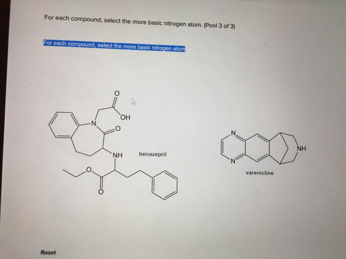 Solved For each compound, select the more basic nitrogen | Chegg.com