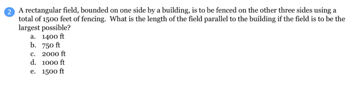 Solved A rectangular field, bounded on one side by a | Chegg.com