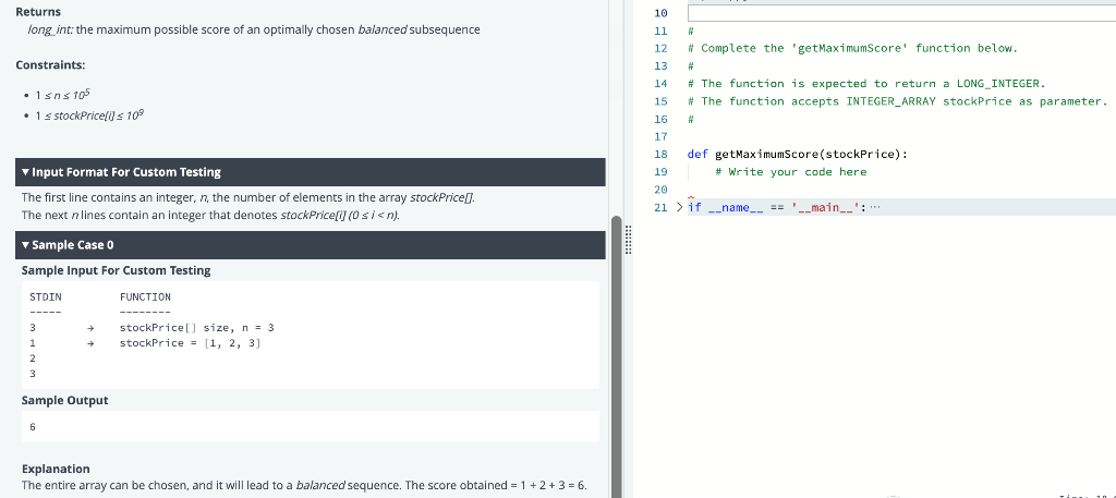 Solved 8. Maximum Score A report containing a stock's prices | Chegg.com