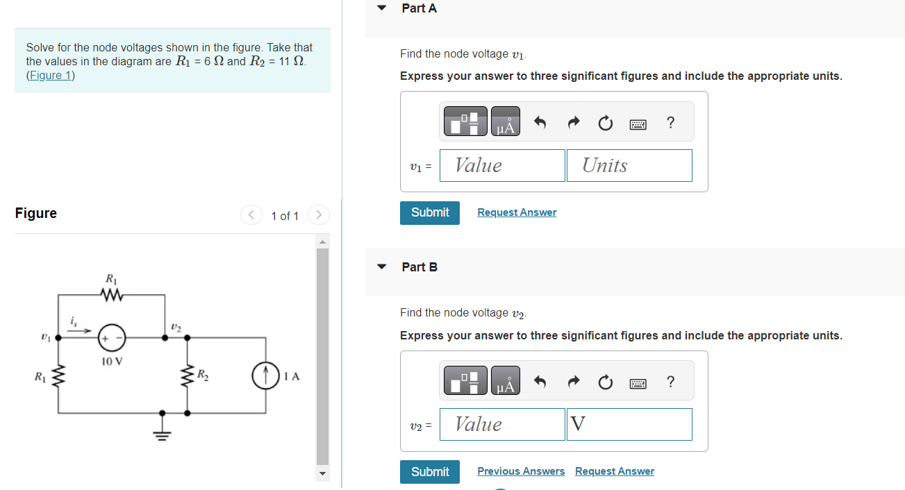 Solved Solve for the node voltages shown in the figure. Take | Chegg.com