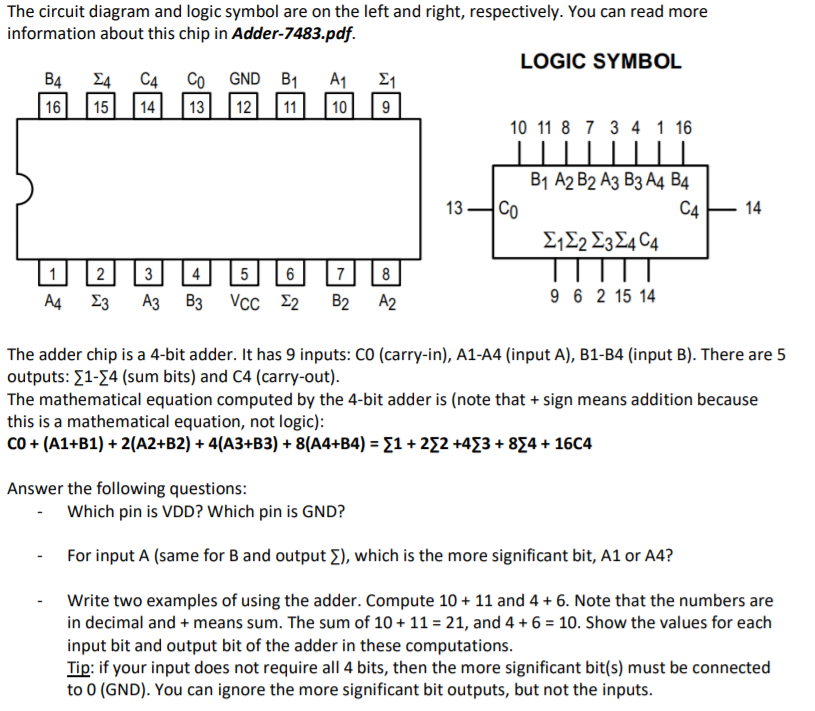 Solved The circuit diagram and logic symbol are on the left | Chegg.com
