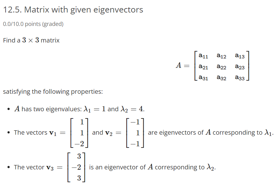 Solved A has two eigenvalues: λ1=1 ﻿and λ2=4.The vectors | Chegg.com