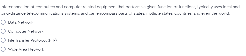 Solved Interconnection of computers and computer related | Chegg.com