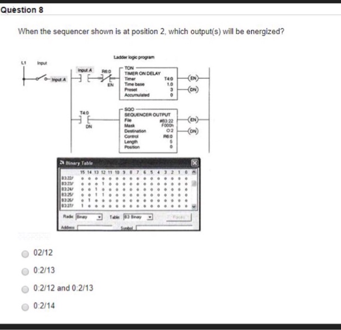 Solved Question 8 When the sequencer shown is at position 2, | Chegg.com