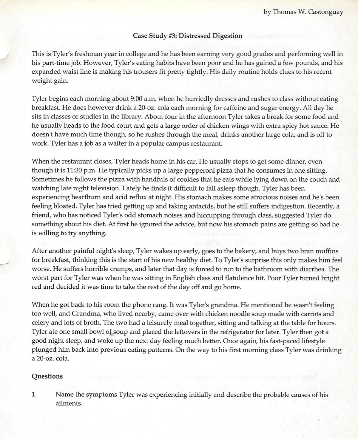 Solved by Thomas W. Castonguay Case Study \#3: Distressed | Chegg.com