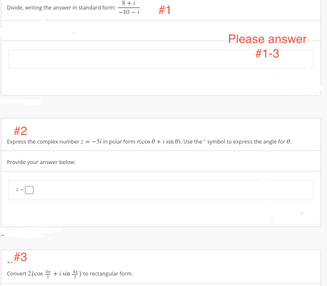 Solved Divide, writing the answer in standard form: | Chegg.com