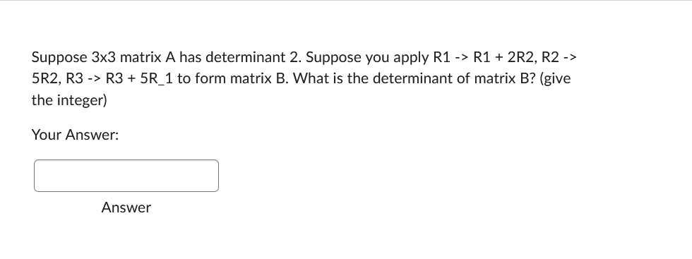 Solved Suppose \\( 3 \\times 3 \\) matrix A has determinant | Chegg.com