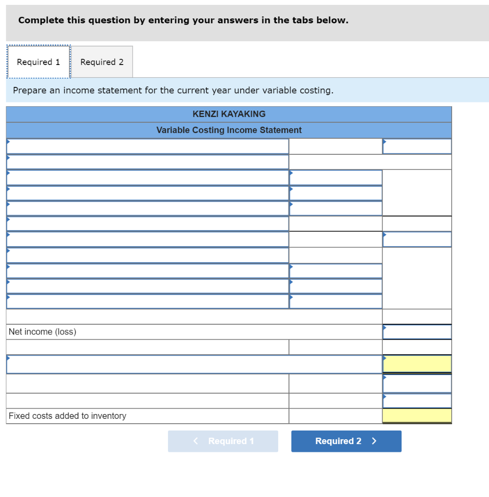 Solved Exercise 06-4 Variable costing income statement LO | Chegg.com