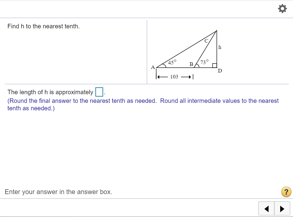 Solved Find H To The Nearest Tenth 