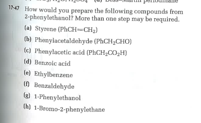 Solved 1747 How would you prepare the following compounds | Chegg.com