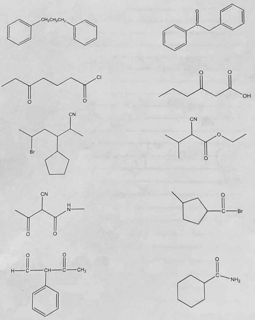 Solved CH.CH,CH2 Cl OH CN CN CN -c-Br NH2 | Chegg.com