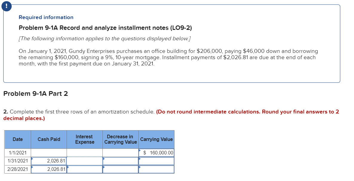 Solved ! Required information Problem 9-1A Record and | Chegg.com