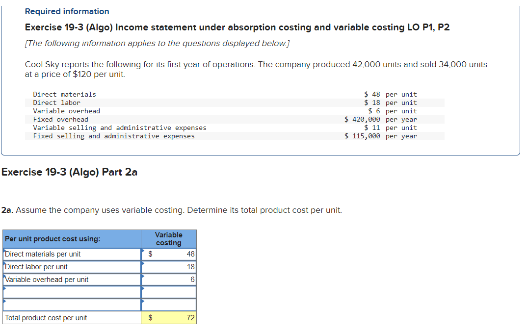 Solved Required informationExercise 19-3 (Algo) ﻿Income | Chegg.com