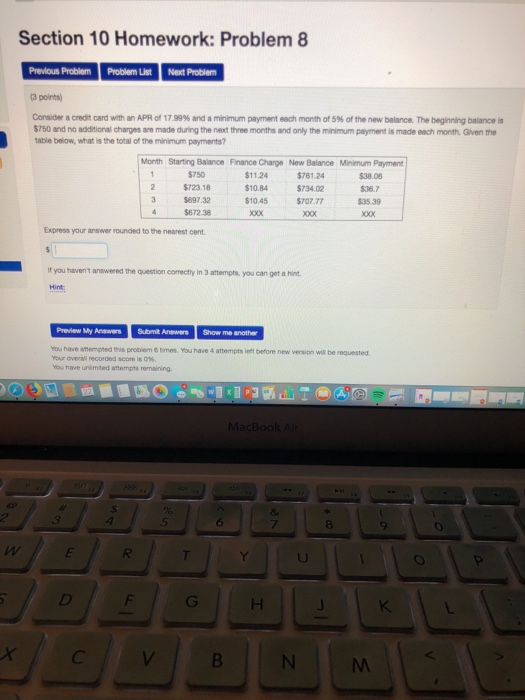 Solved Section 10 Homework: Problem 8 Previous Problem | Chegg.com