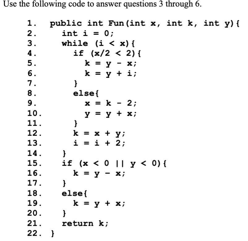 Solved Use the following code to answer questions 3 through | Chegg.com