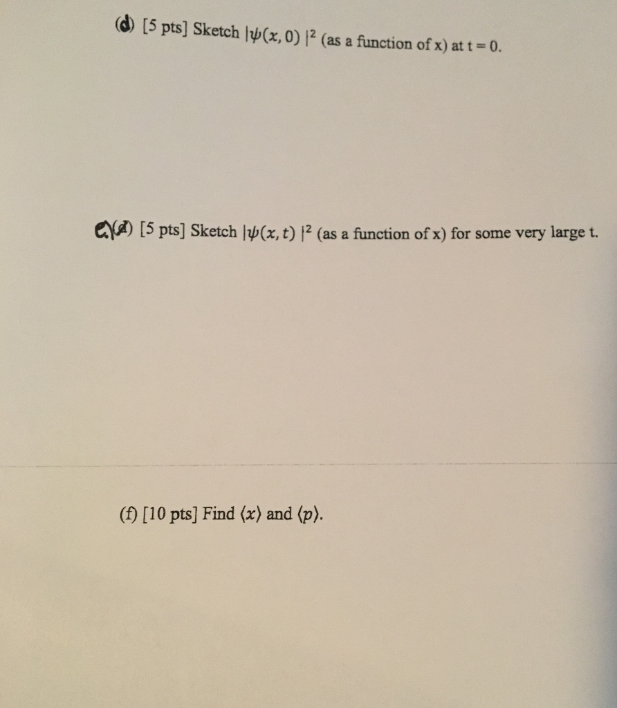 Solved Q3) The wave packets. A free particle has the initial | Chegg.com