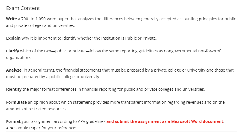 Solved Exam Content Write a 700- to 1,050-word paper that | Chegg.com