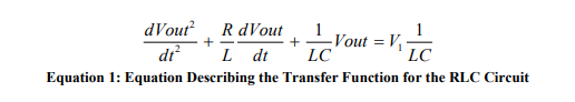 Solved dt2d Vout 2+LRdtd Vout +LC1 Vout =V1LC1 Equation 1: | Chegg.com