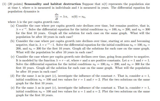 Solved solve in matlab (1) (20 ﻿points) ﻿Seasonality and | Chegg.com