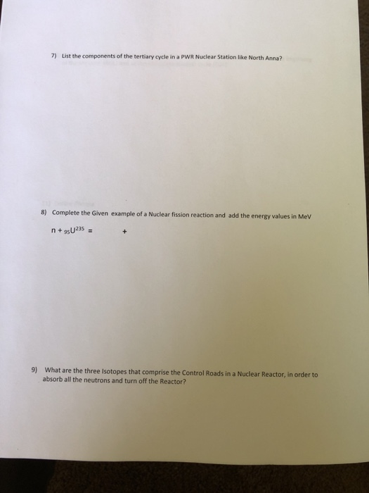 Solved 3) What is Nuclear Fission? 4) What is Nuclear | Chegg.com