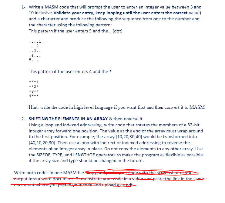 Solved Using MASM in Visual Studio with Irvine32 | Chegg.com