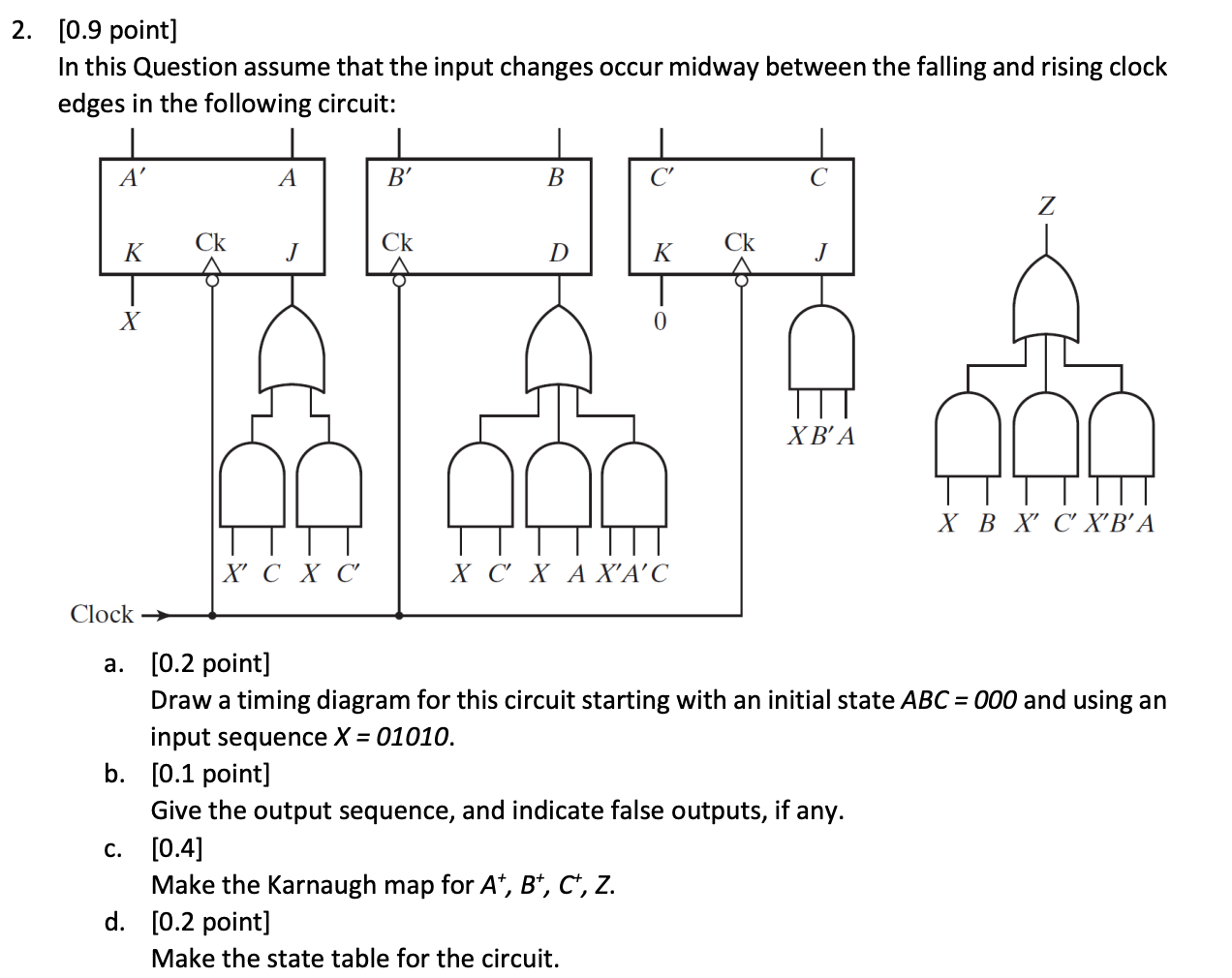 Solved 2. [0.9 point] In this Question assume that the input | Chegg.com