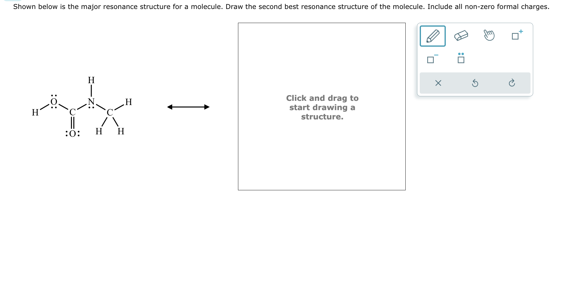 Solved Shown below is the major resonance structure for a | Chegg.com