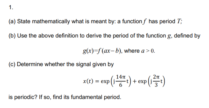 Solved 1. (a) State mathematically what is meant by: a | Chegg.com