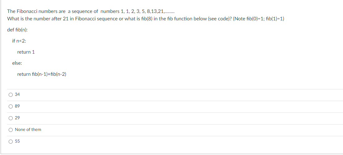 Solved The Fibonacci numbers are a sequence of numbers 1, 1, | Chegg.com