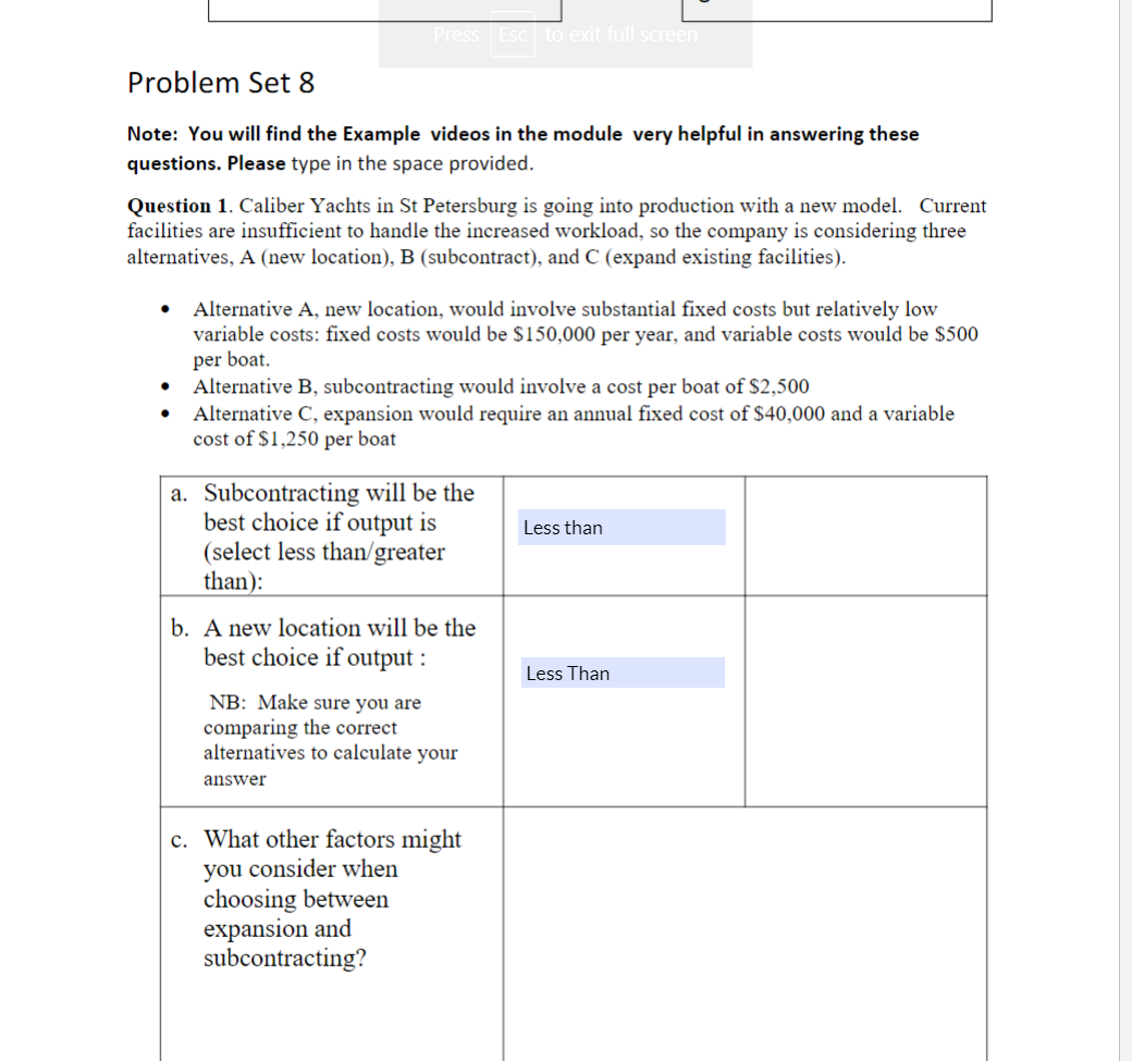 Solved Note: You will find the Example videos in the module | Chegg.com