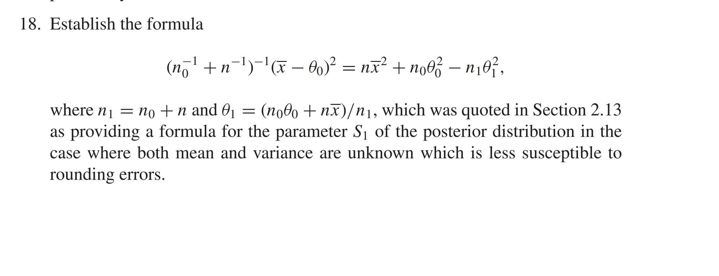 Solved 18. Establish the formula (no'+n-1)-(3 – 60)2 = nx? | Chegg.com