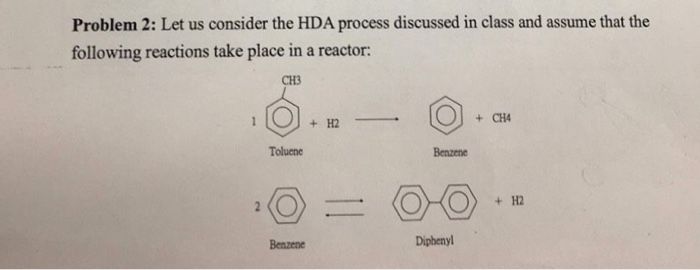 Problem 2: Let us consider the HDA process discussed | Chegg.com