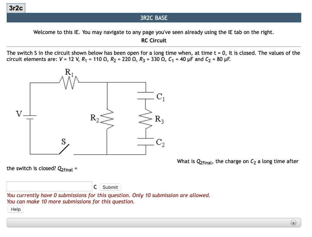 Solved | 3r2c 3R2C BASE Welcome to this IE. You may navigate | Chegg.com